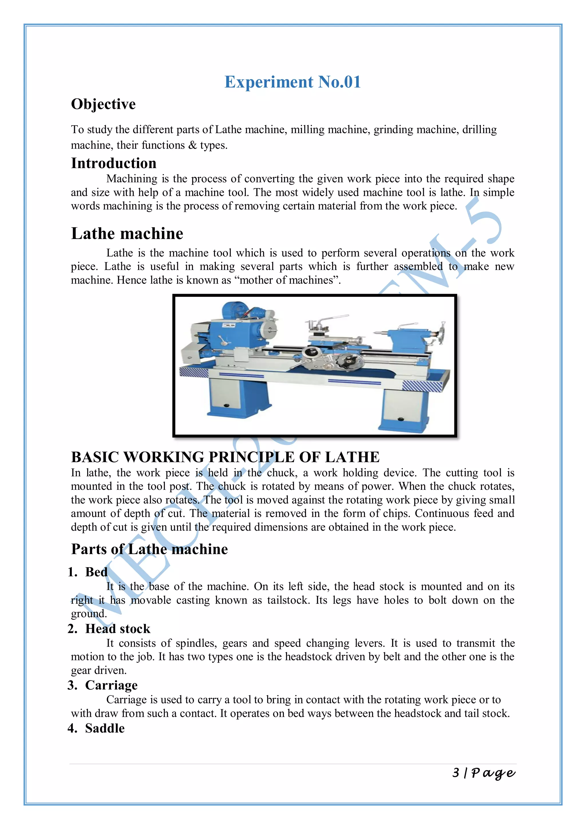 Machining technology lab manual mechanical.manufacturing technology 2 ...