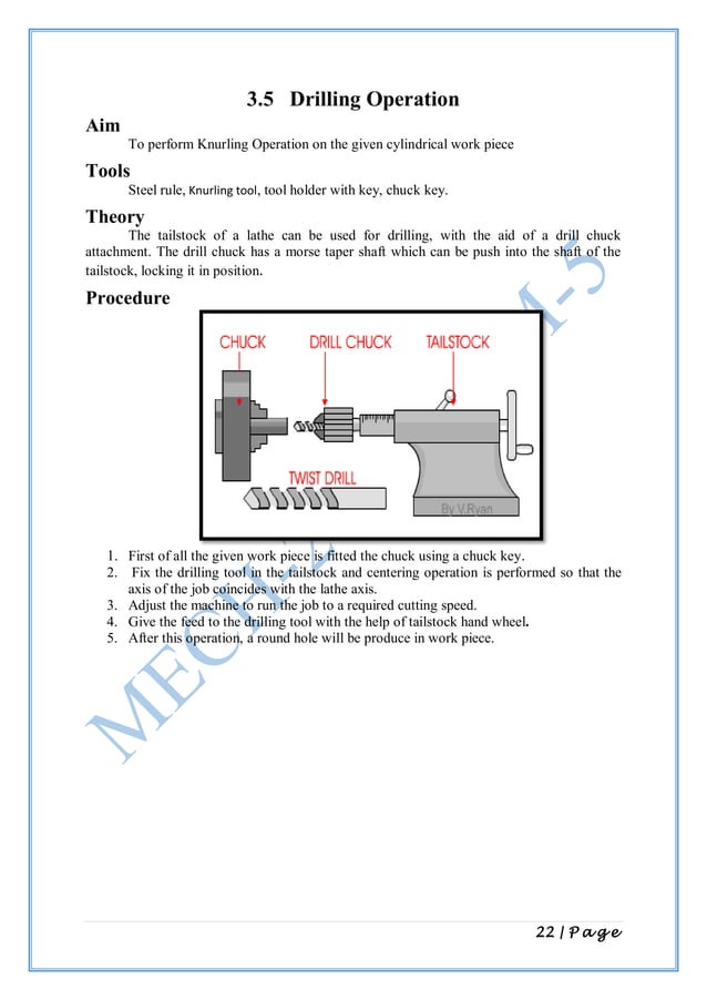 Machining technology lab manual mechanical.manufacturing technology 2 lab manual | PDF