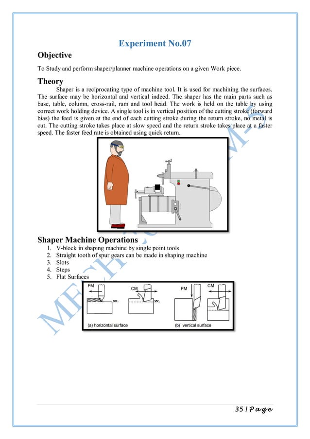 Machining technology lab manual mechanical.manufacturing technology 2 ...