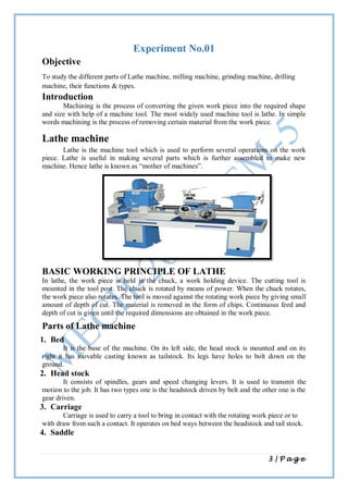 Machining technology lab manual mechanical.manufacturing technology 2 ...
