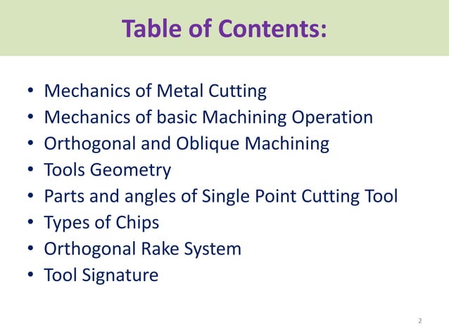 Metal cutting and Machining tools | PPTX | Physics | Science