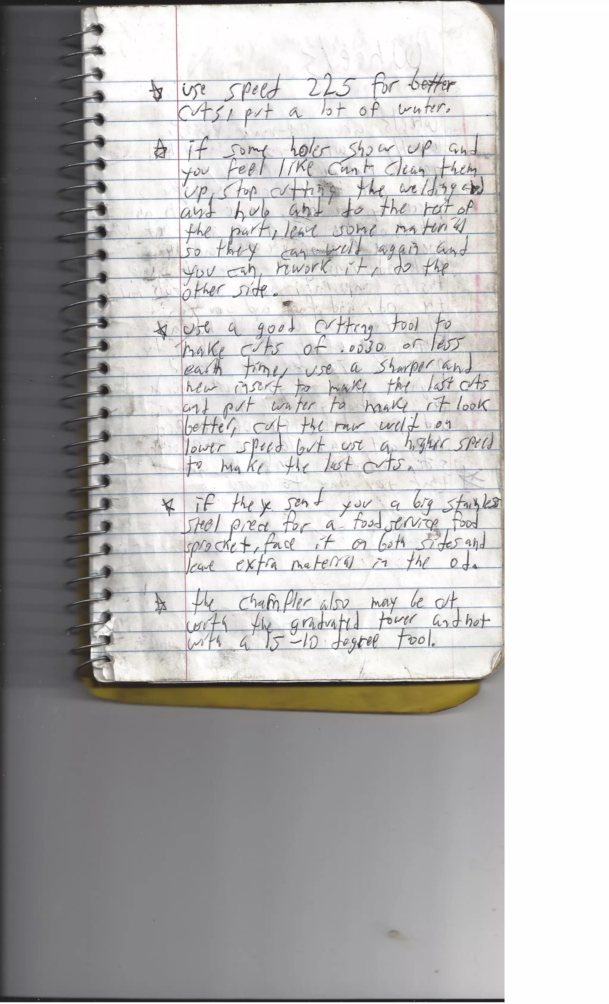 Machinist handbook handwritten notebook | PDF