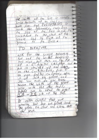 Machinist handbook handwritten notebook | PDF