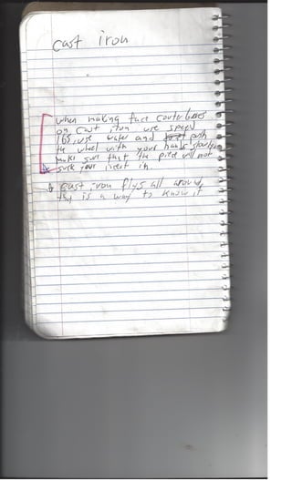 Machinist handbook handwritten notebook | PDF