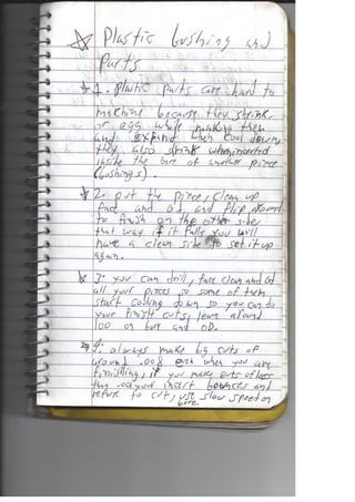 Machinist handbook handwritten notebook | PDF