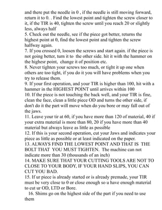 Machinist handbook lathe full manual gl drawing n (1) | PDF