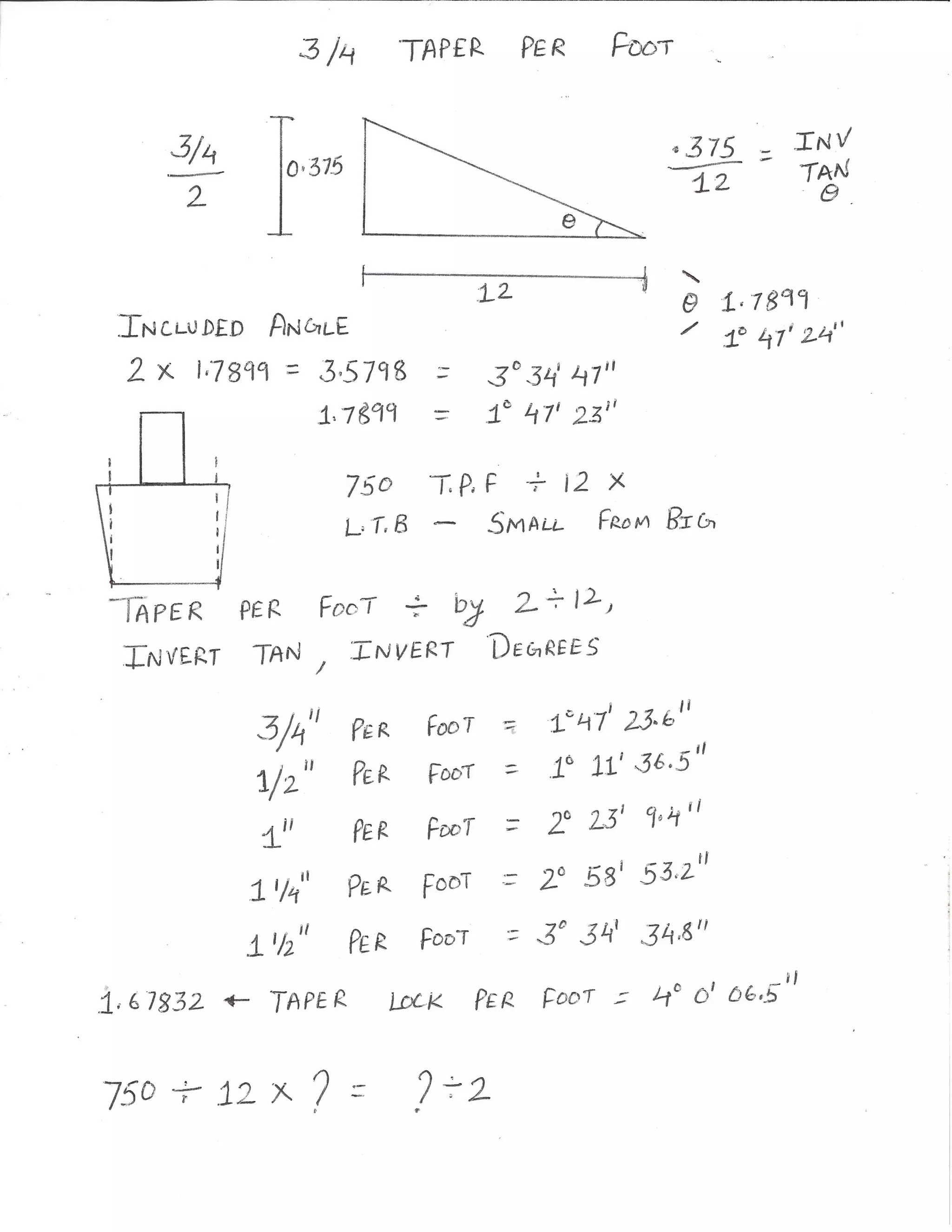 Machinist lathe taper table detailed | PDF