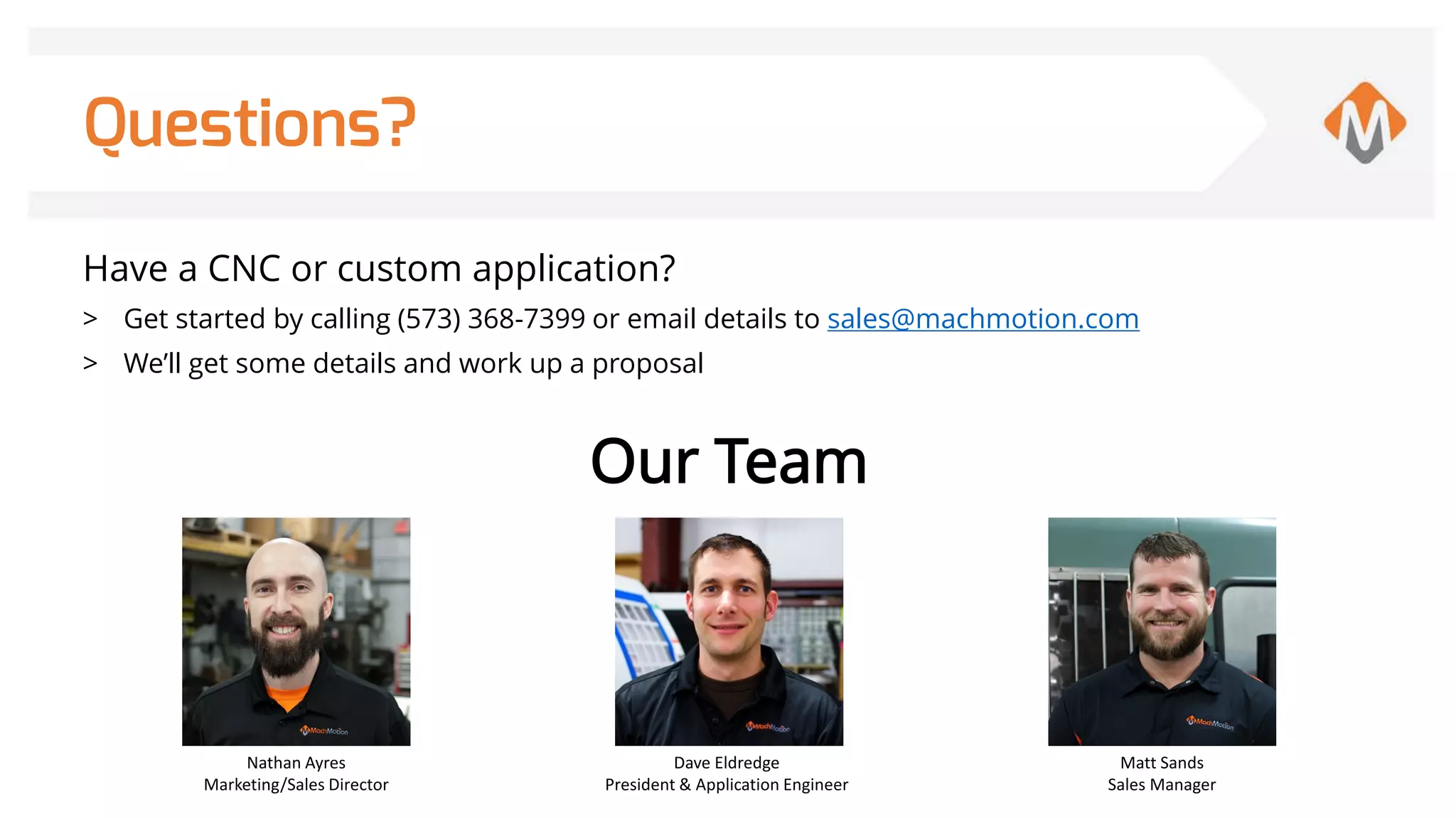 MachMotion Introduction | PPT