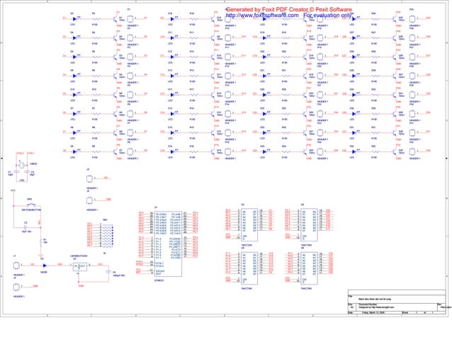 Mạch nguyên lý LED vẫy 32 cổng | PDF | Computer Peripherals | Computing