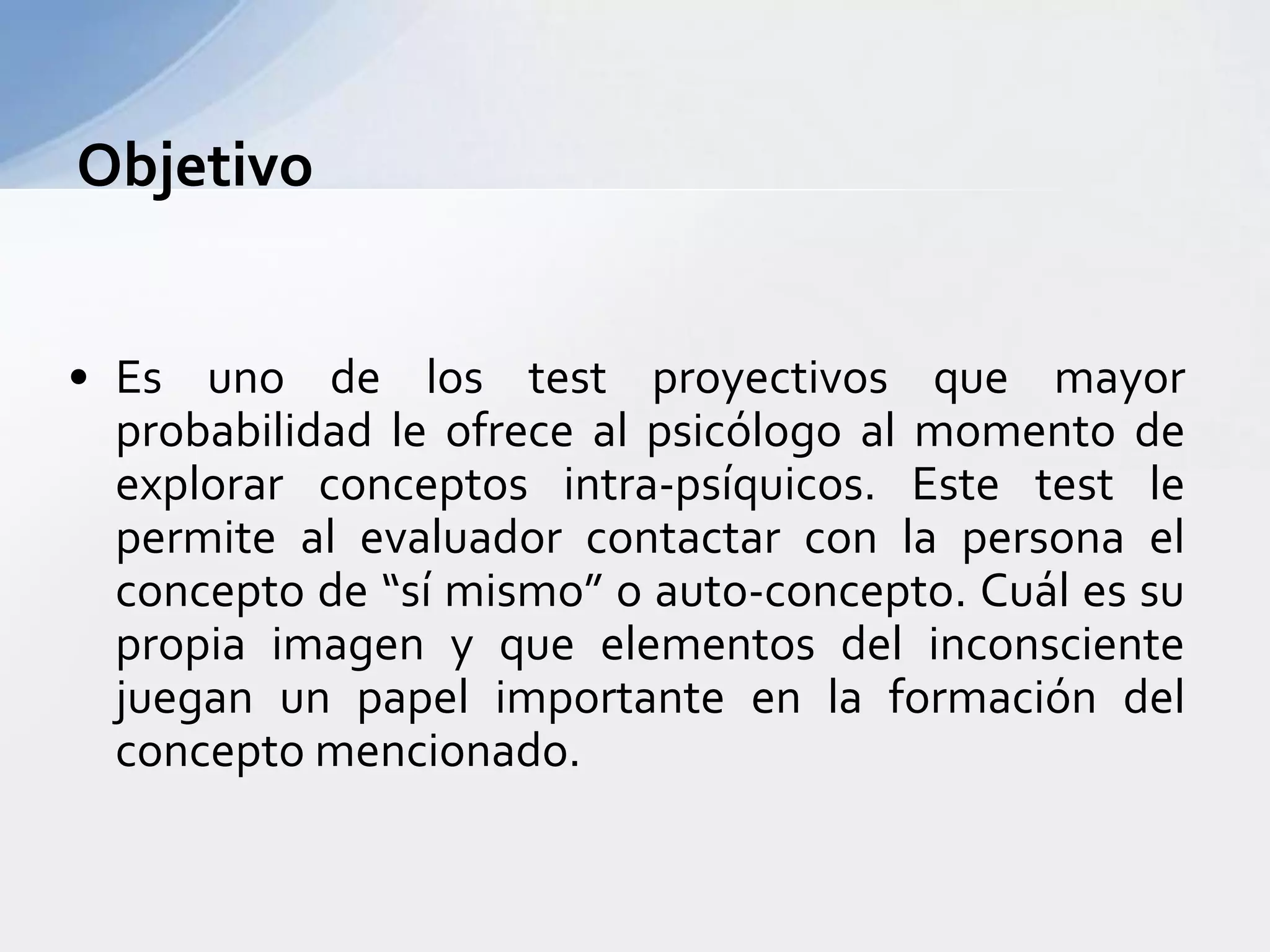 Test de dibujo de la figura humana de Machover. | PPTX