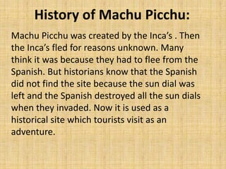 Machu Picchu | PPT