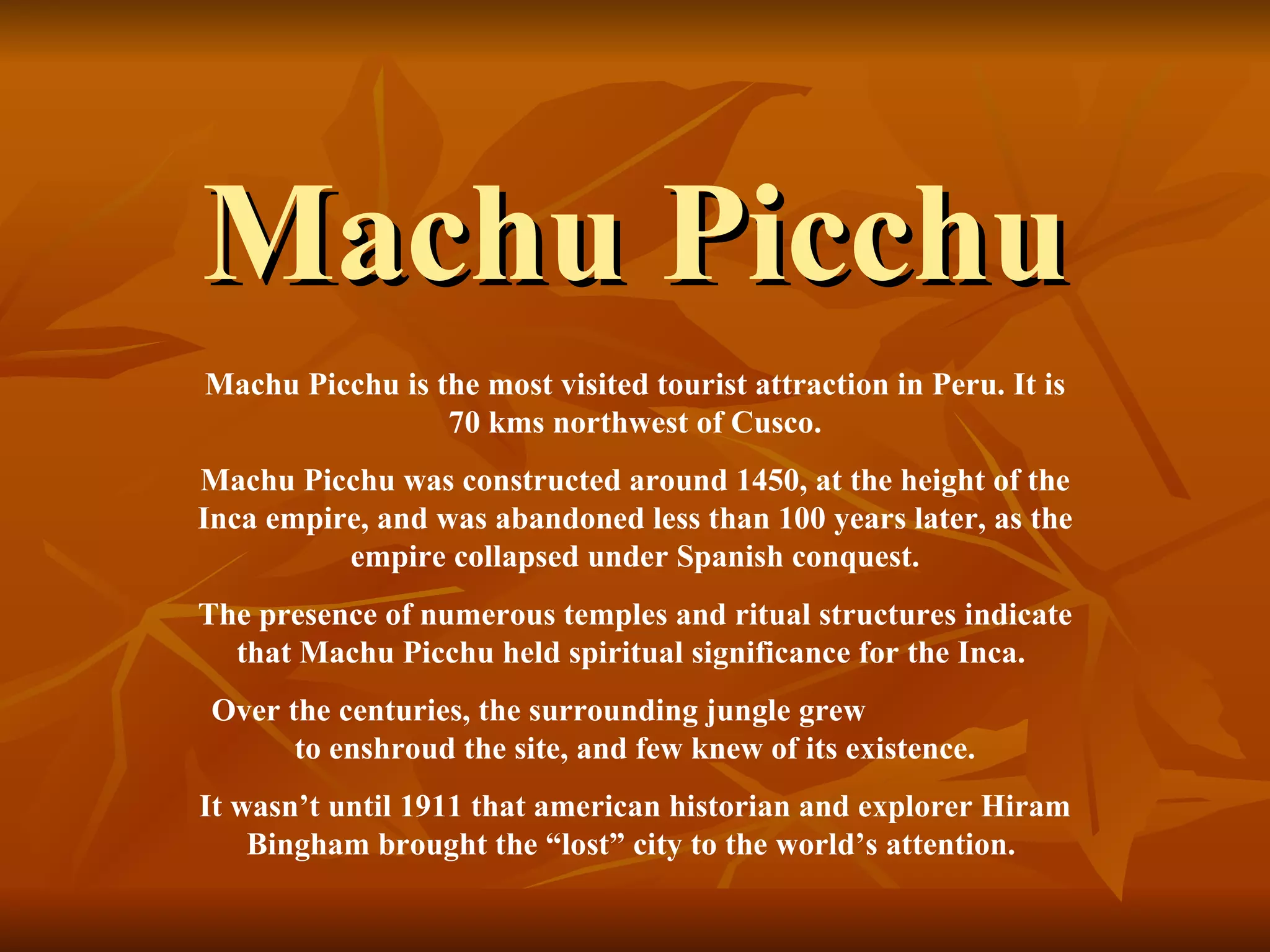 Machu picchu | PPT