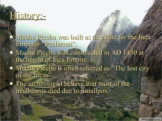 Machu picchu | PPT