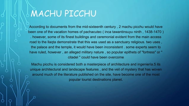Machu picchu | PPT