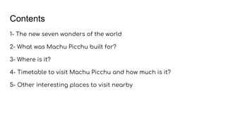 Machu picchu | PPT