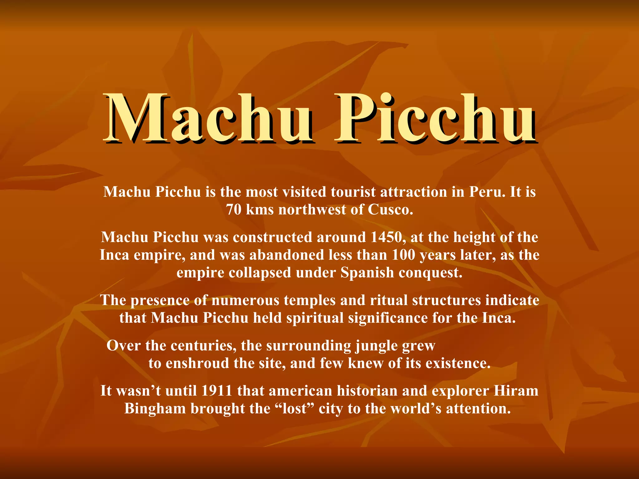 Machupicchu By Rcdohare | PPS