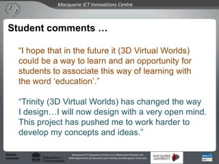MacICT 3D Virtual Worlds: WHEN2050 | PPTX