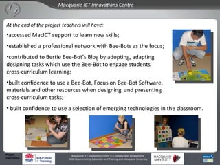Bee-Bots at MacICT: Project overview 2010 | PPT