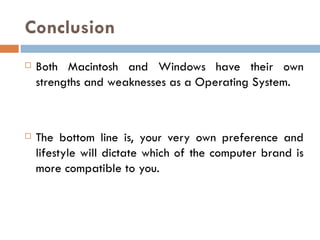 Macintosh vs. windows | PPT