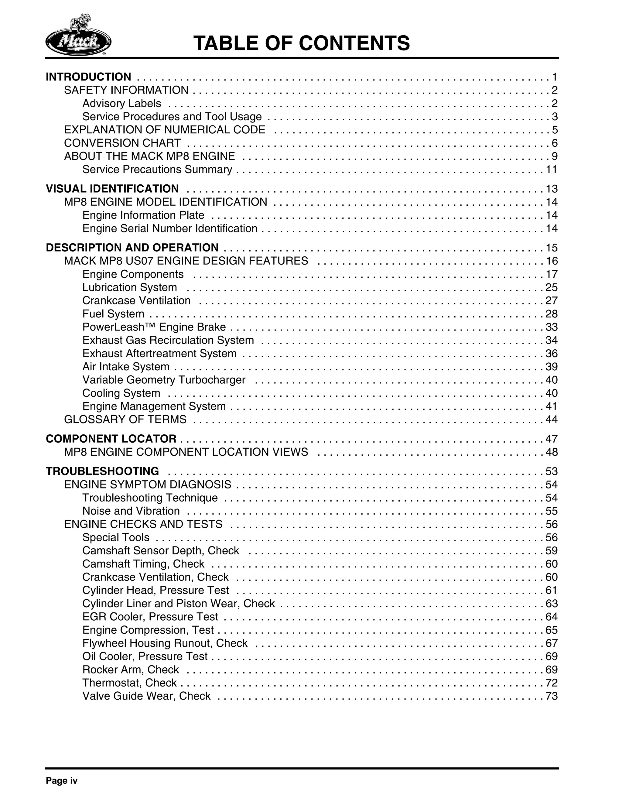 Mack MP8 Diesel Engine Service Manual | PDF