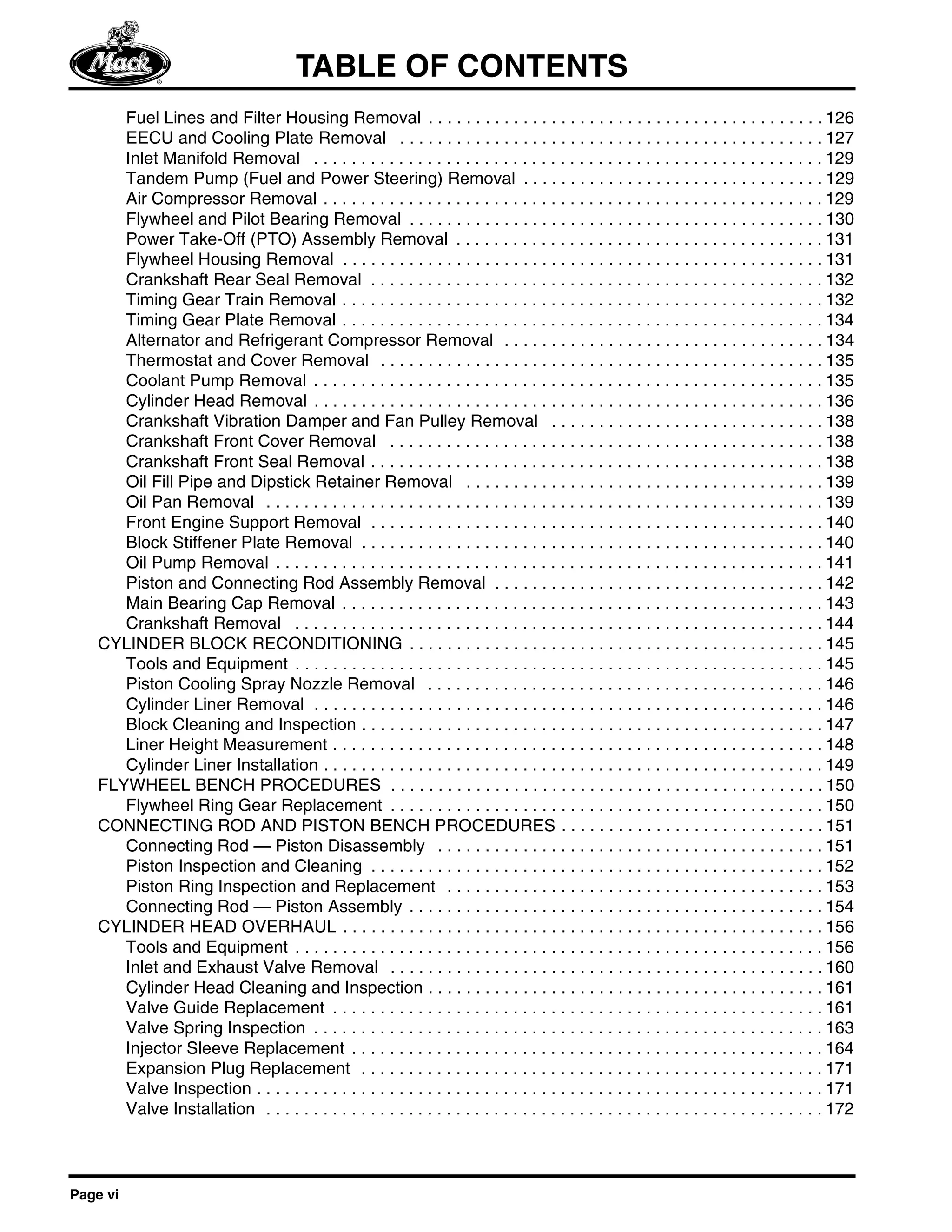 Mack MP8 Diesel Engine Service Manual | PDF