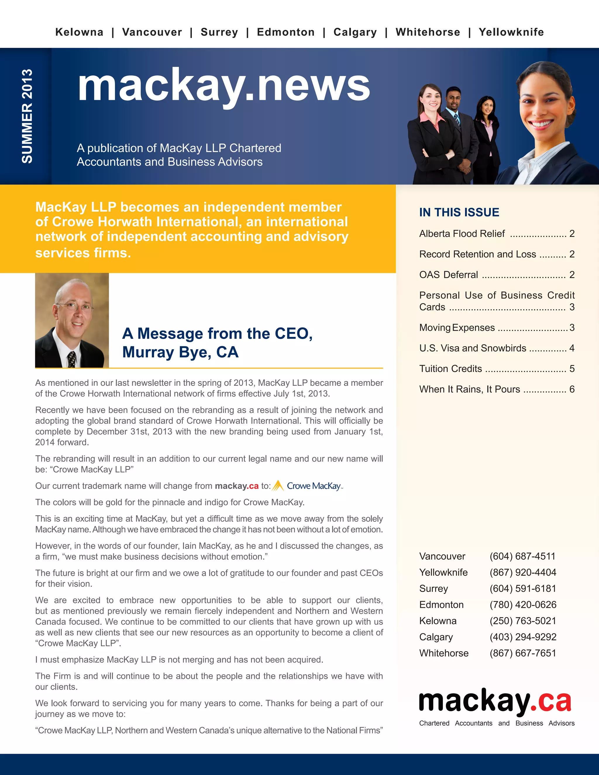 Mac kay summer2013_newsletter | PDF