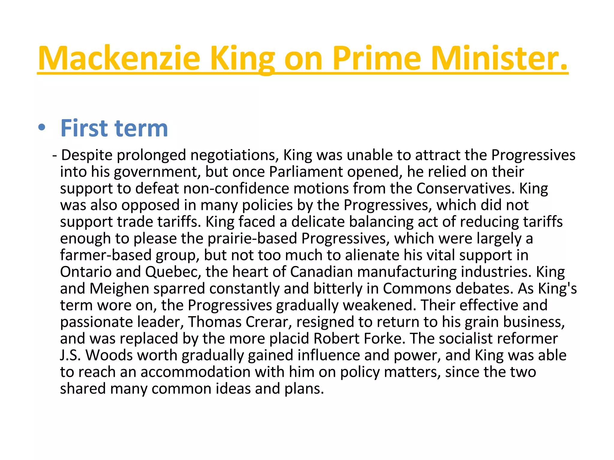 Mackenzie King | PPT