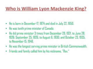 Mackenzie King | PPT