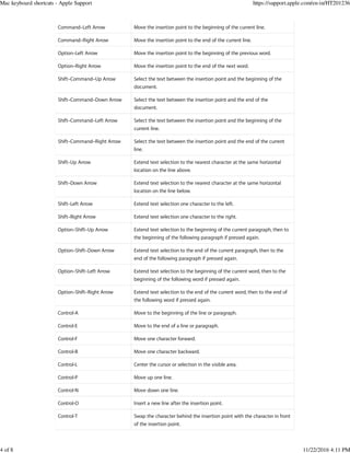 Mac keyboard shortcuts apple support | PDF | Operating Systems ...