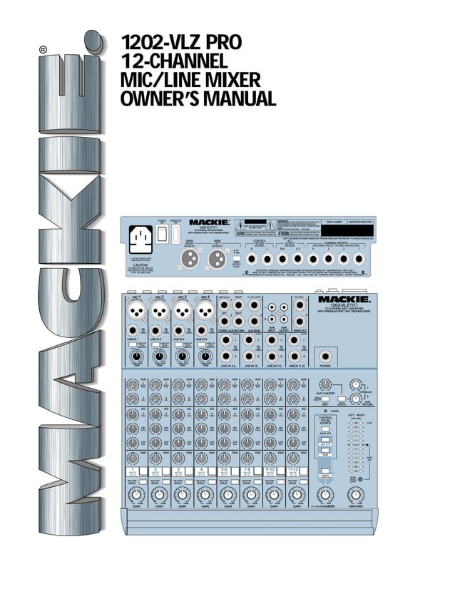 Mackie 1202 vlz | PDF | Digital Audio | Computer Software and Applications