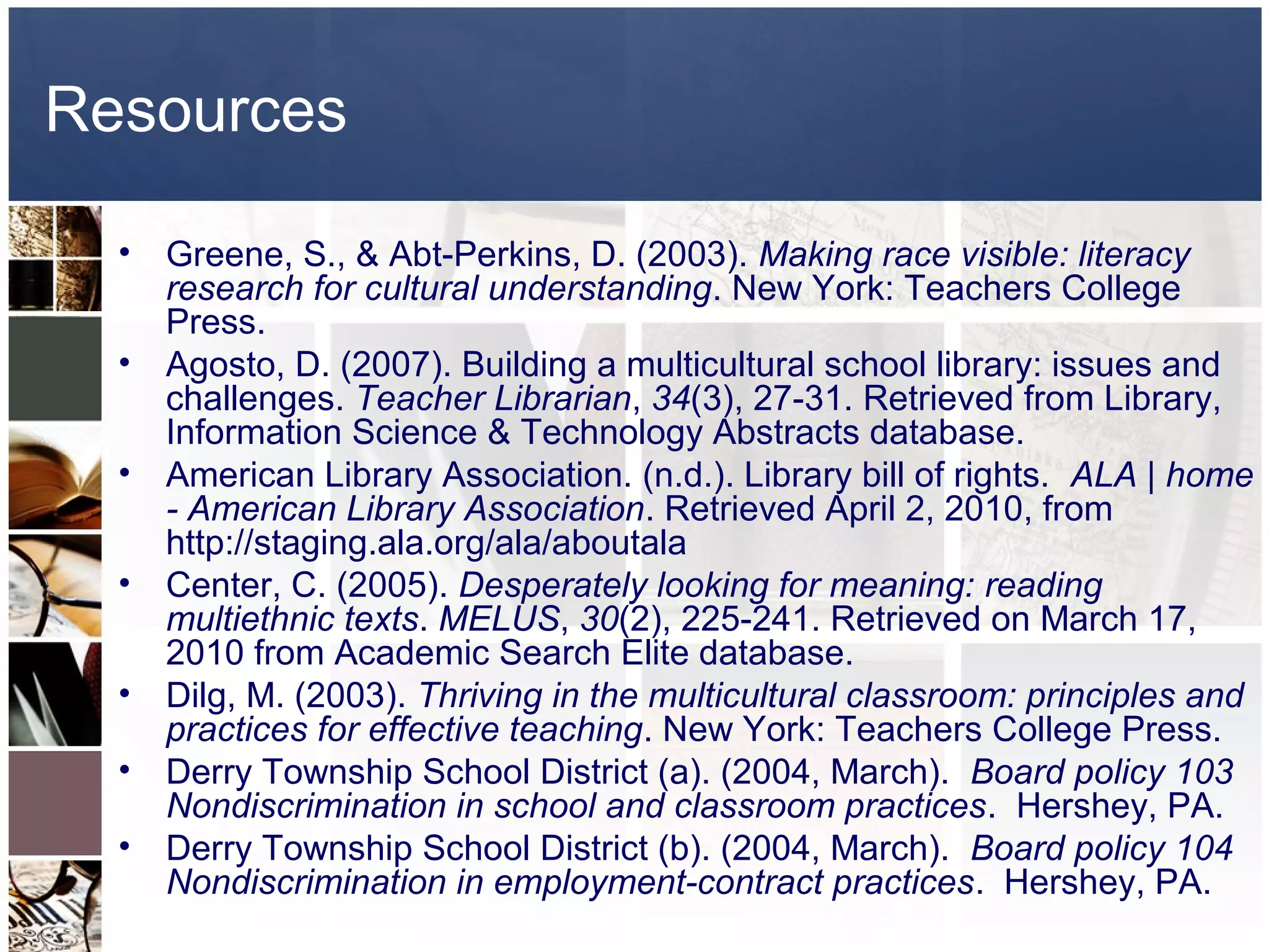 Building a Culturally Diverse Library Collection | PPT