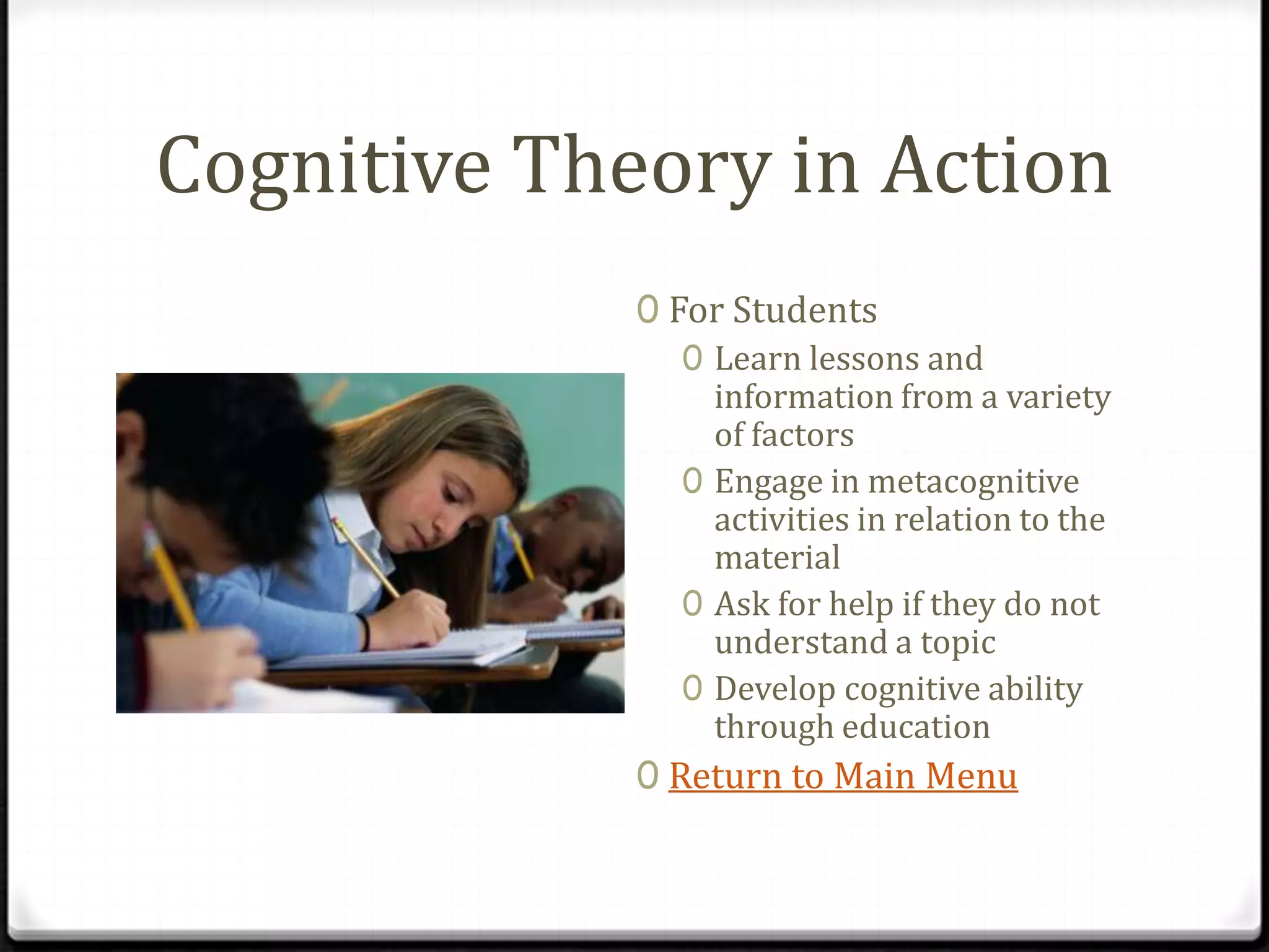 Cognitive Theory | PPTX
