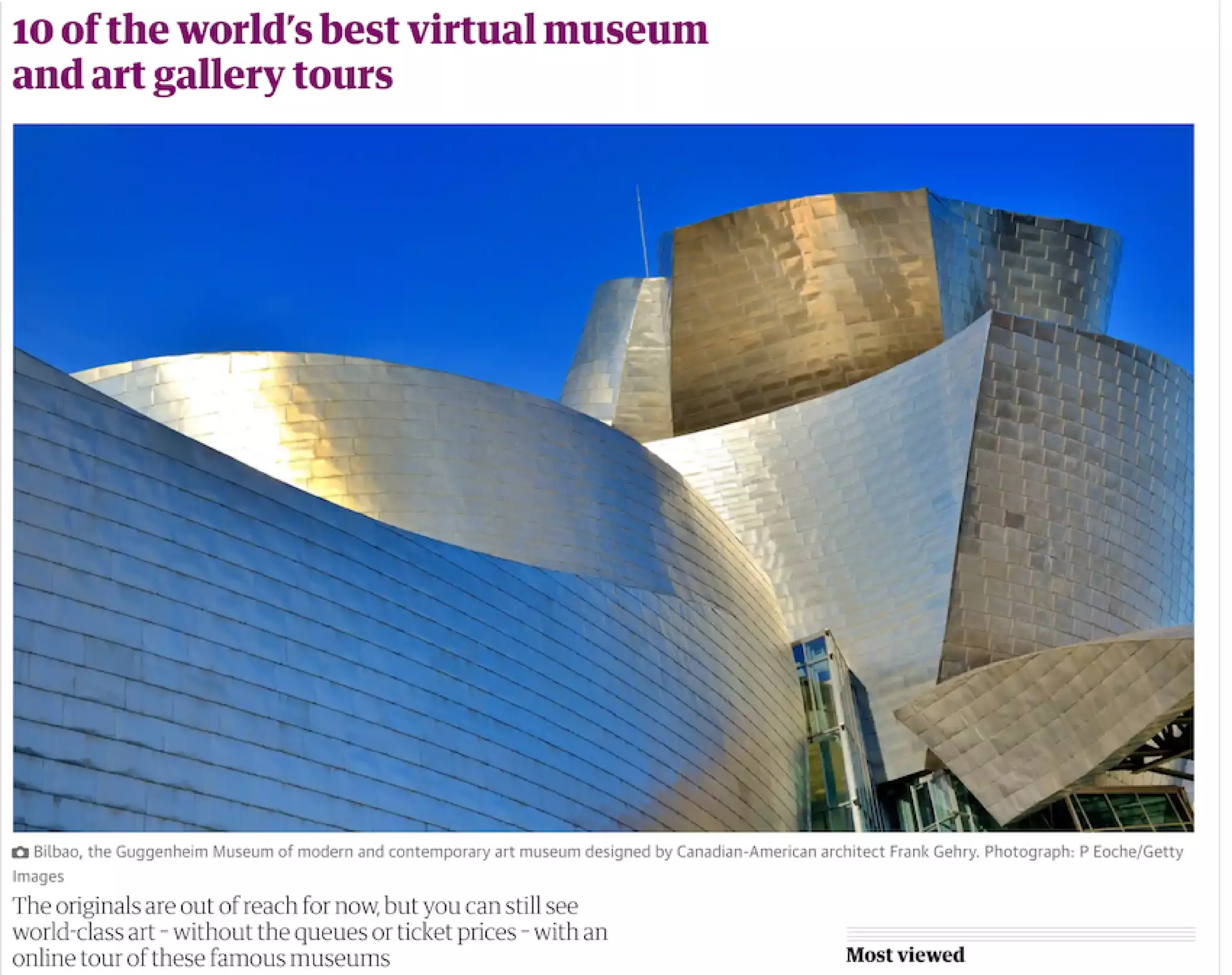 10 of the world's best virtual museum and art gallery tours | PDF