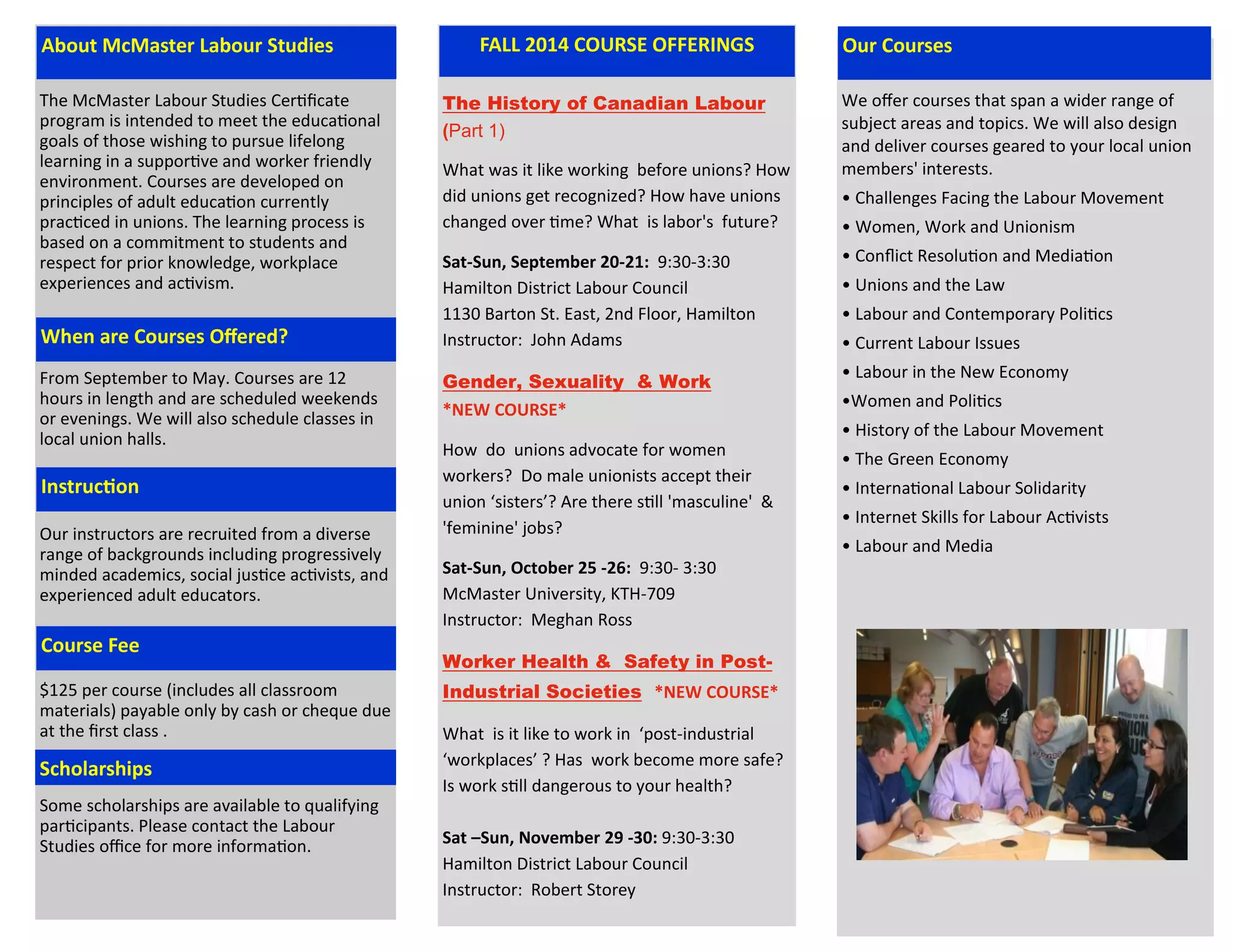 Mac labourstudiesfall 2014 | PDF