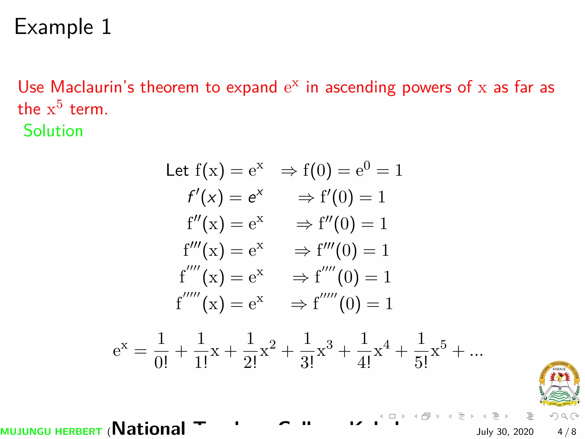 Maclaurin series | PPT