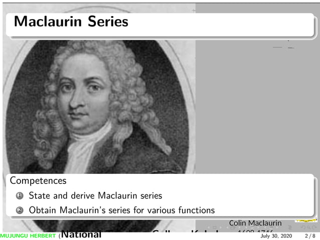 Maclaurin series | PPT