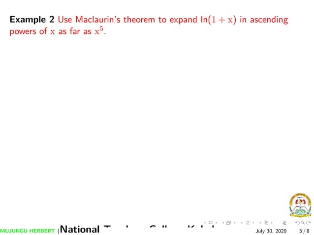 Maclaurin series | PPT