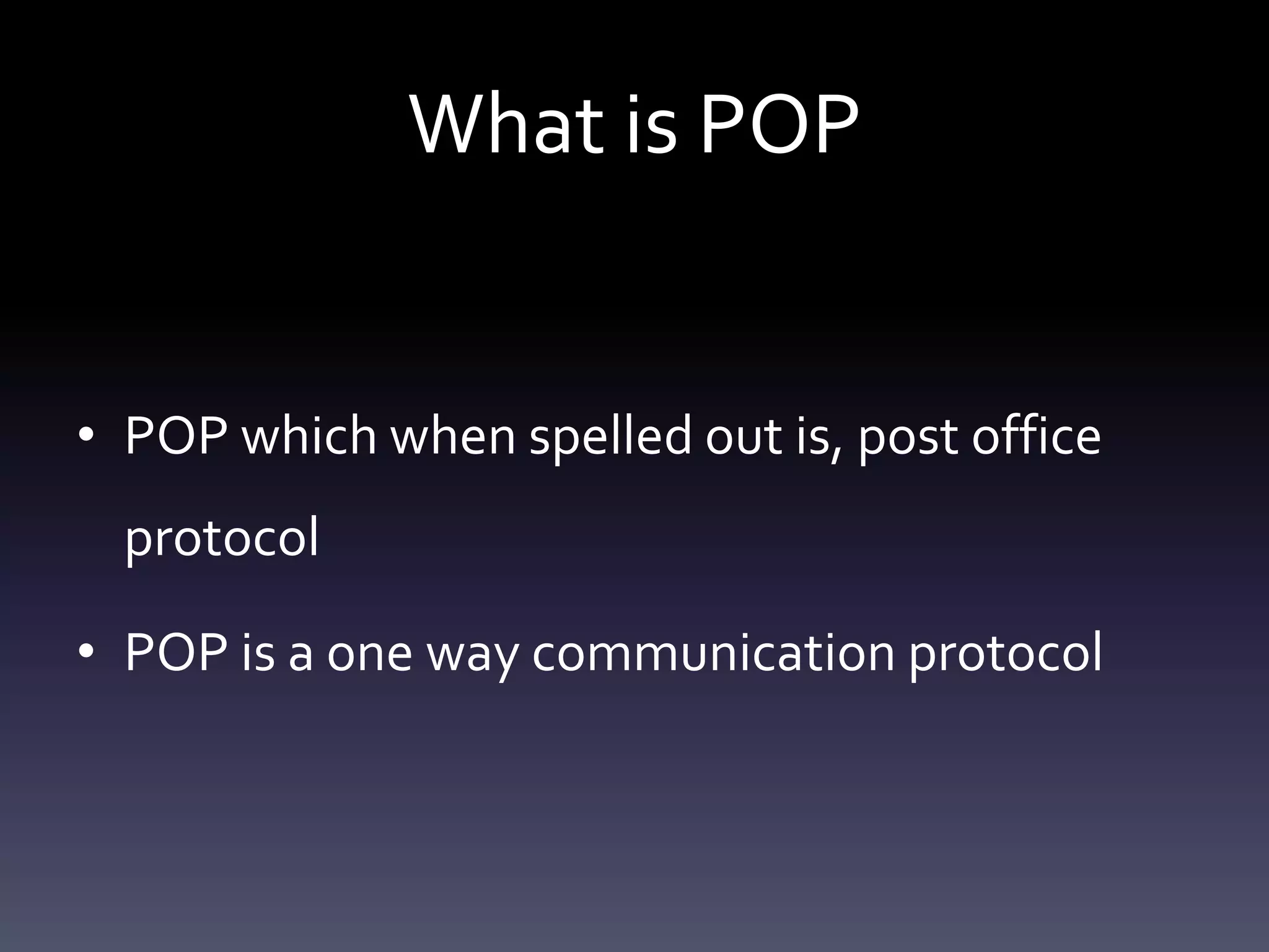 Mail POP vs IMAP | PPTX