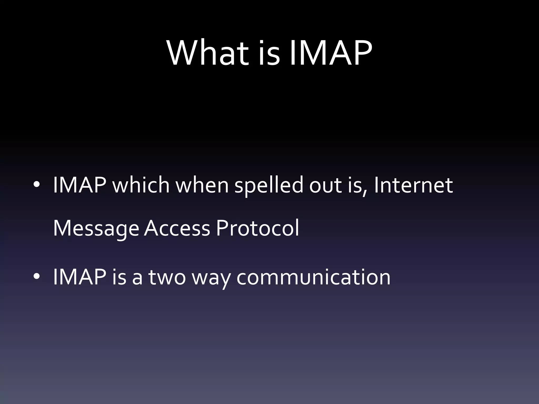 Mail POP vs IMAP | PPTX