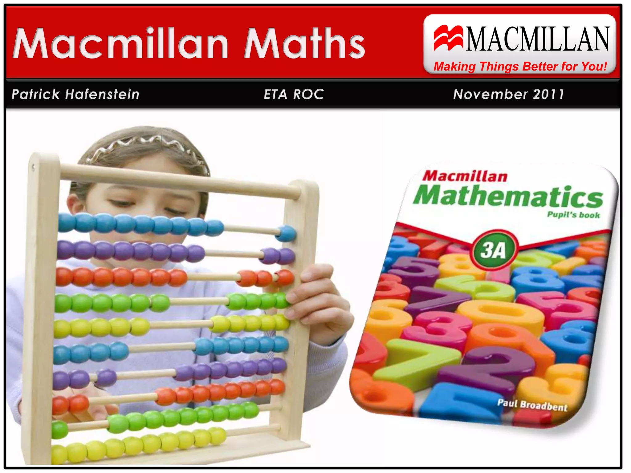 Macmillan Maths Science ETA ROC | PPTX