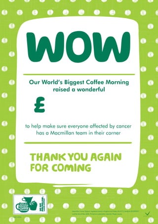 Macmillan Cancer Support coffee morning 2013 poster | PDF
