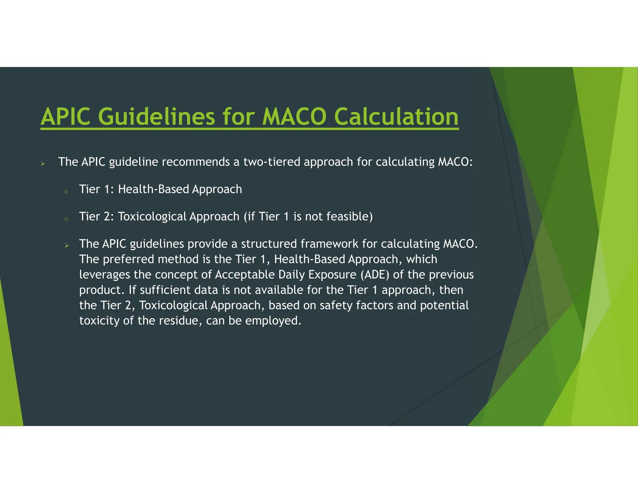 MACO calculation for cleaning validation.pdf