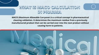 MACO Calculation in Pharma Industry | PDF