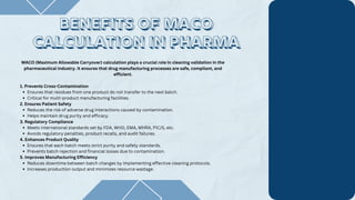 MACO Calculation in Pharma Industry | PDF