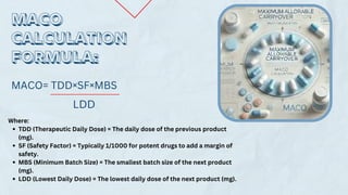 MACO Calculation in Pharma Industry | PDF