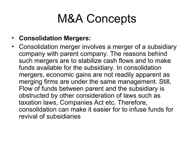 Mergers & Acquisitions Complete explanation1).ppt | Free Download