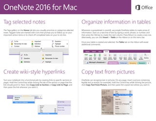 Mac onenote2016 quick startguide | PPT