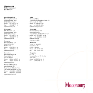Maconomy Enterprise Project Optimization (anno 1999) | PDF