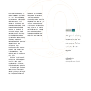 Maconomy Enterprise Project Optimization (anno 1999) | PDF