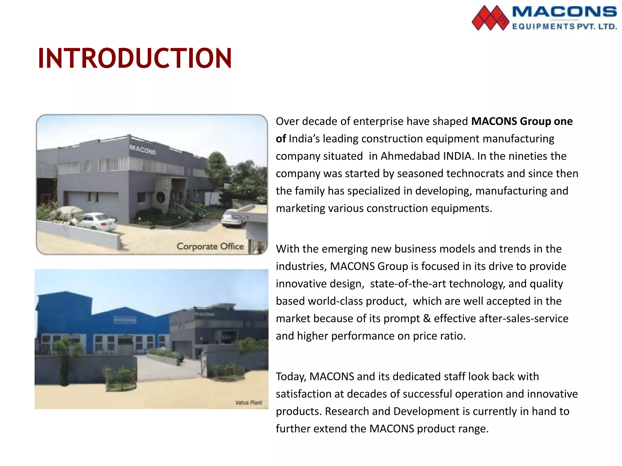 Macons Company Presentation | PDF